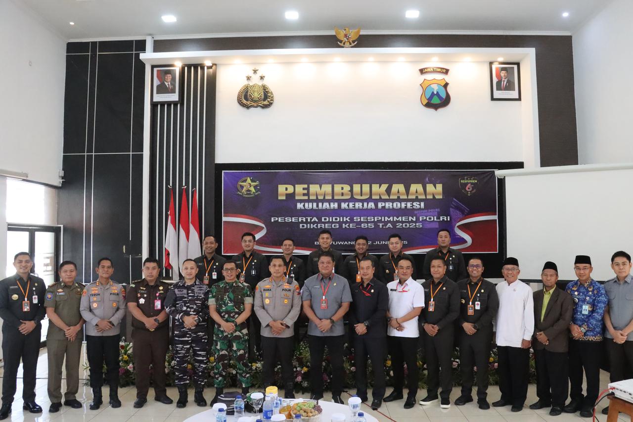 Peserta Sespimmen Polri Laksanakan Kuliah Kerja Profesi di Polresta Banyuwangi